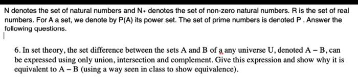 Solved N denotes the set of natural numbers and N. denotes | Chegg.com