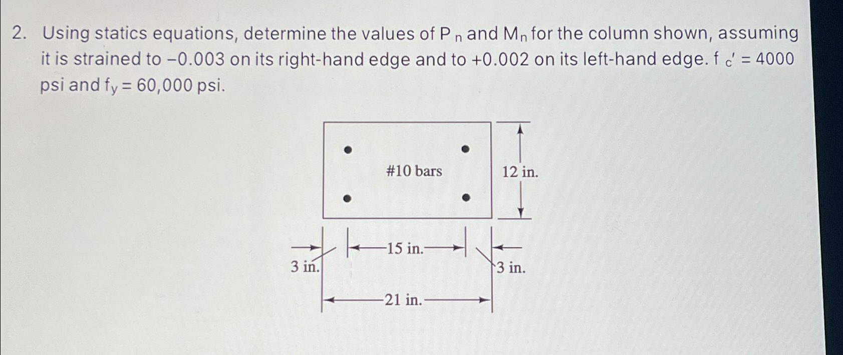 Solved Using Statics Equations Determine The Values Of Pn