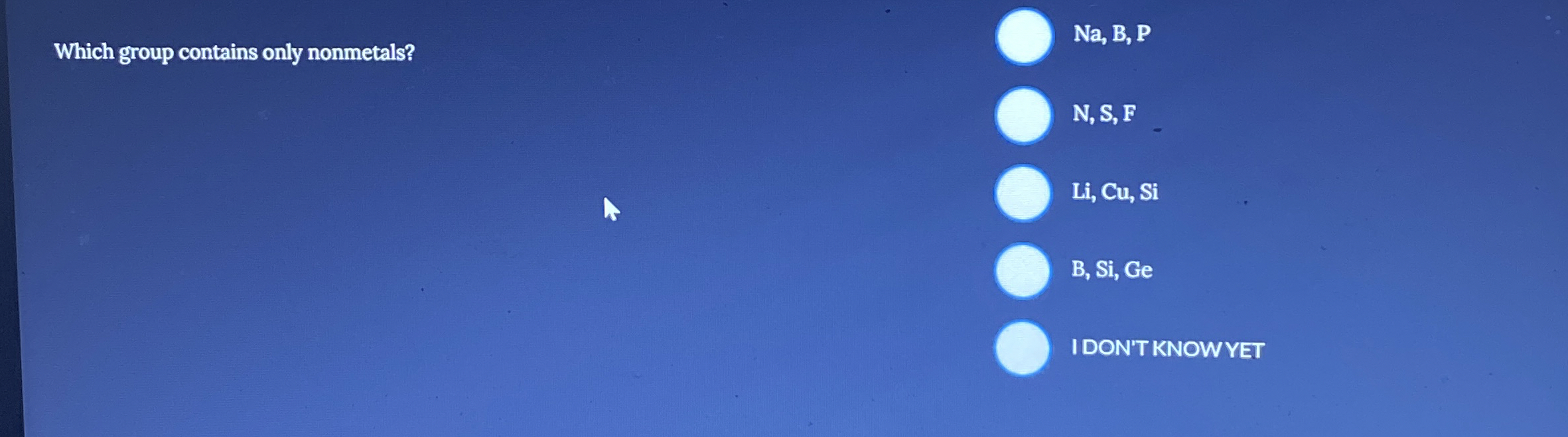 Solved Which group contains only nonmetals?Na,B,PN, ﻿S, | Chegg.com