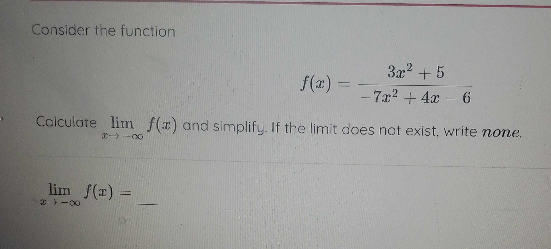 Solved Consider the functionf(x)=3x2+5-7x2+4x-6Calculate | Chegg.com