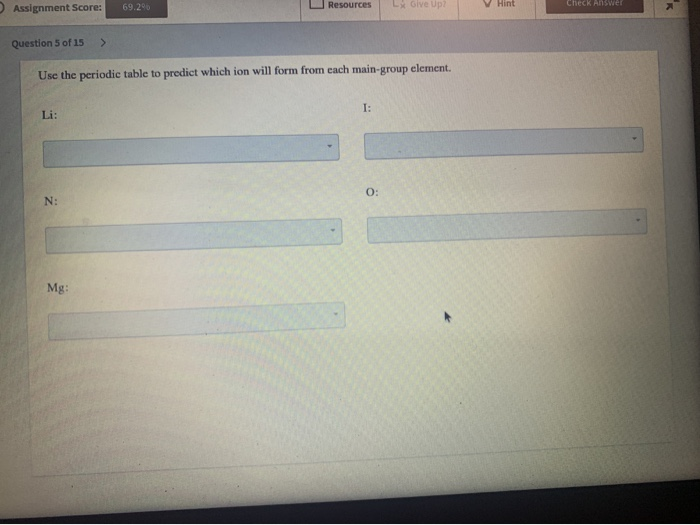 Solved Resources Assignment Score: 69.20 LX Give Up? Check | Chegg.com