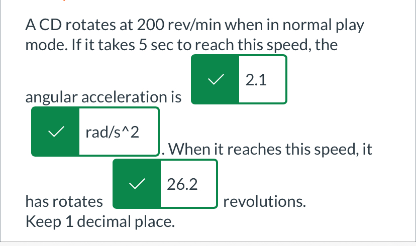 Solved A CD rotates at 200revmin ﻿when in normal play mode. | Chegg.com