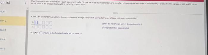 Solved ctint (T)pe probueibes as dearnihy) b. E(x)=! (Round | Chegg.com