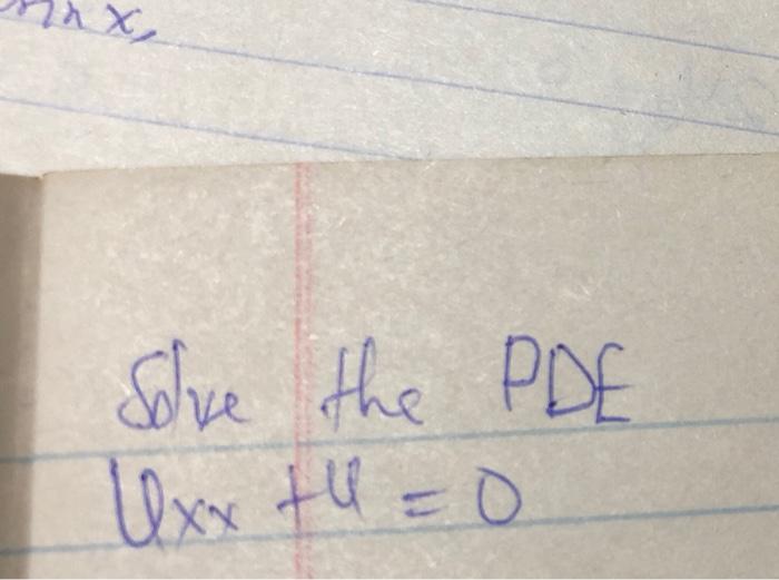 Solved Solve the PDE Uxx tu=0 | Chegg.com