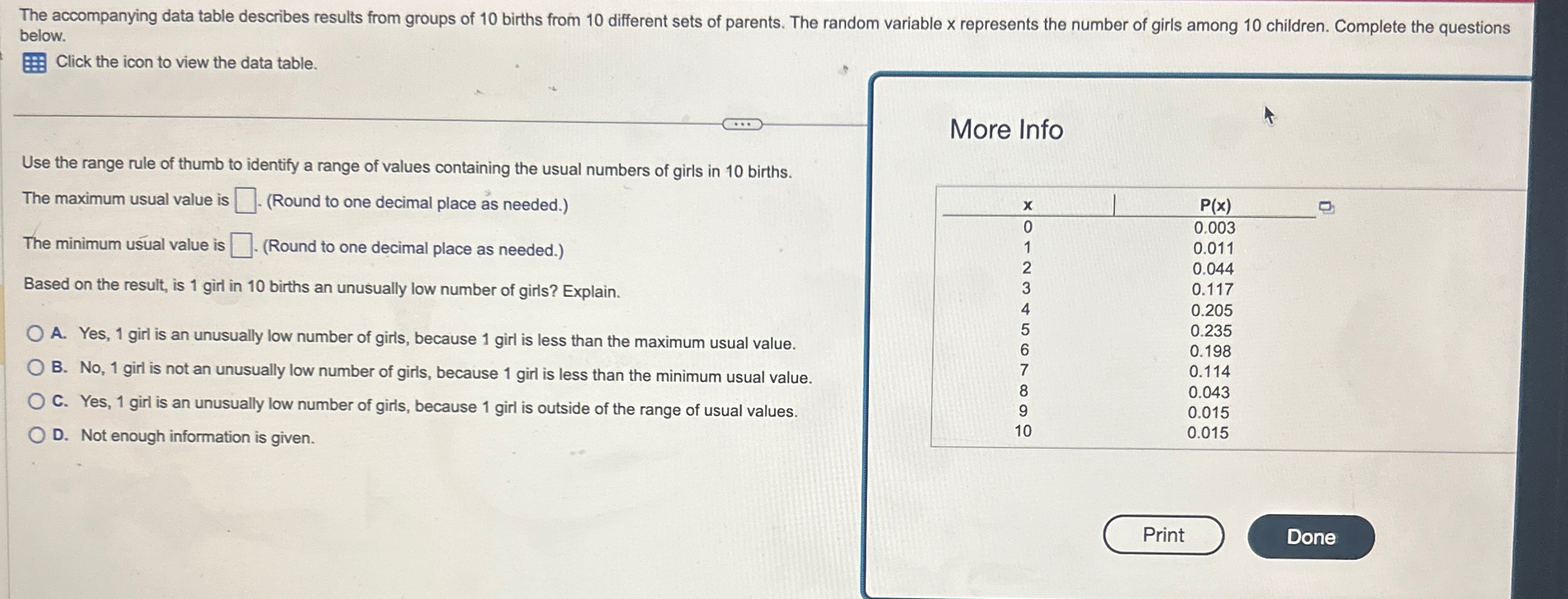 Solved The accompanying data table describes results from | Chegg.com
