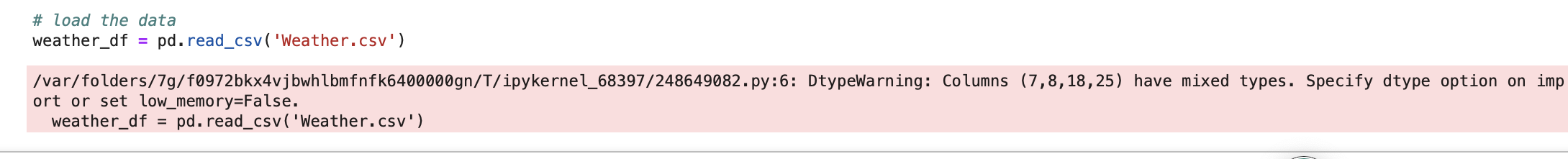Solved # load the dataweather_df = ﻿pd. | Chegg.com