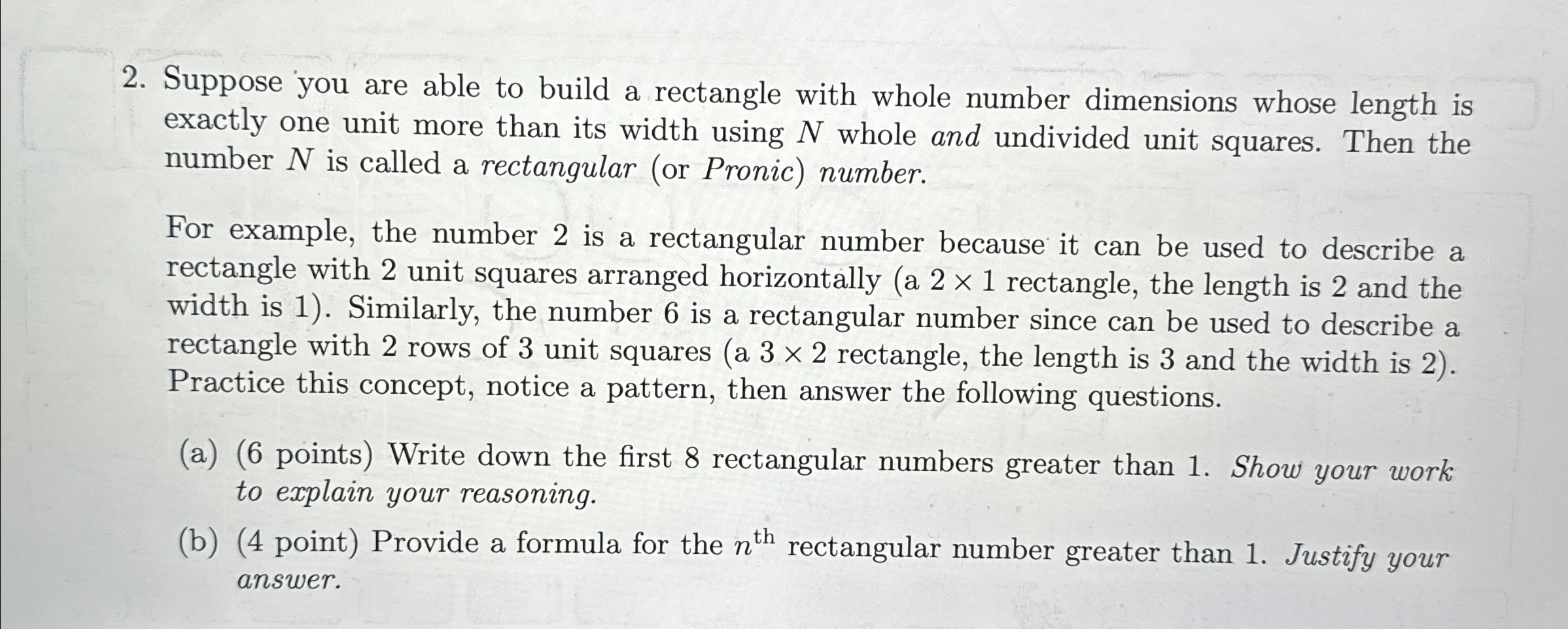 Solved Suppose you are able to build a rectangle with whole | Chegg.com