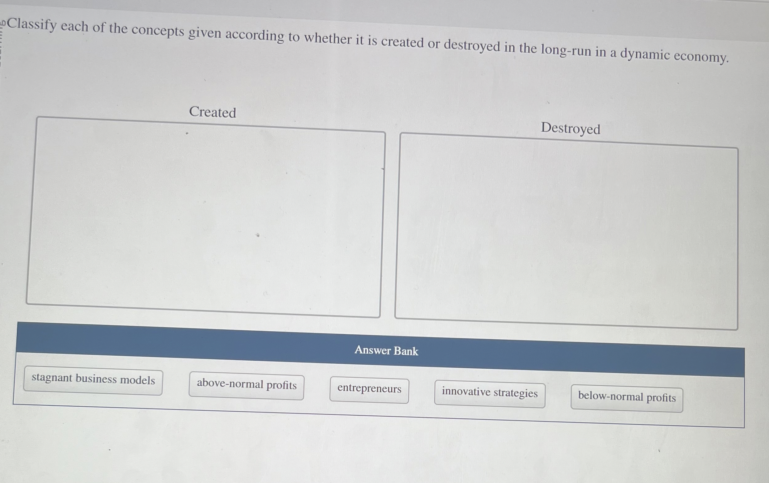 Solved Classify each of the concepts given according to | Chegg.com