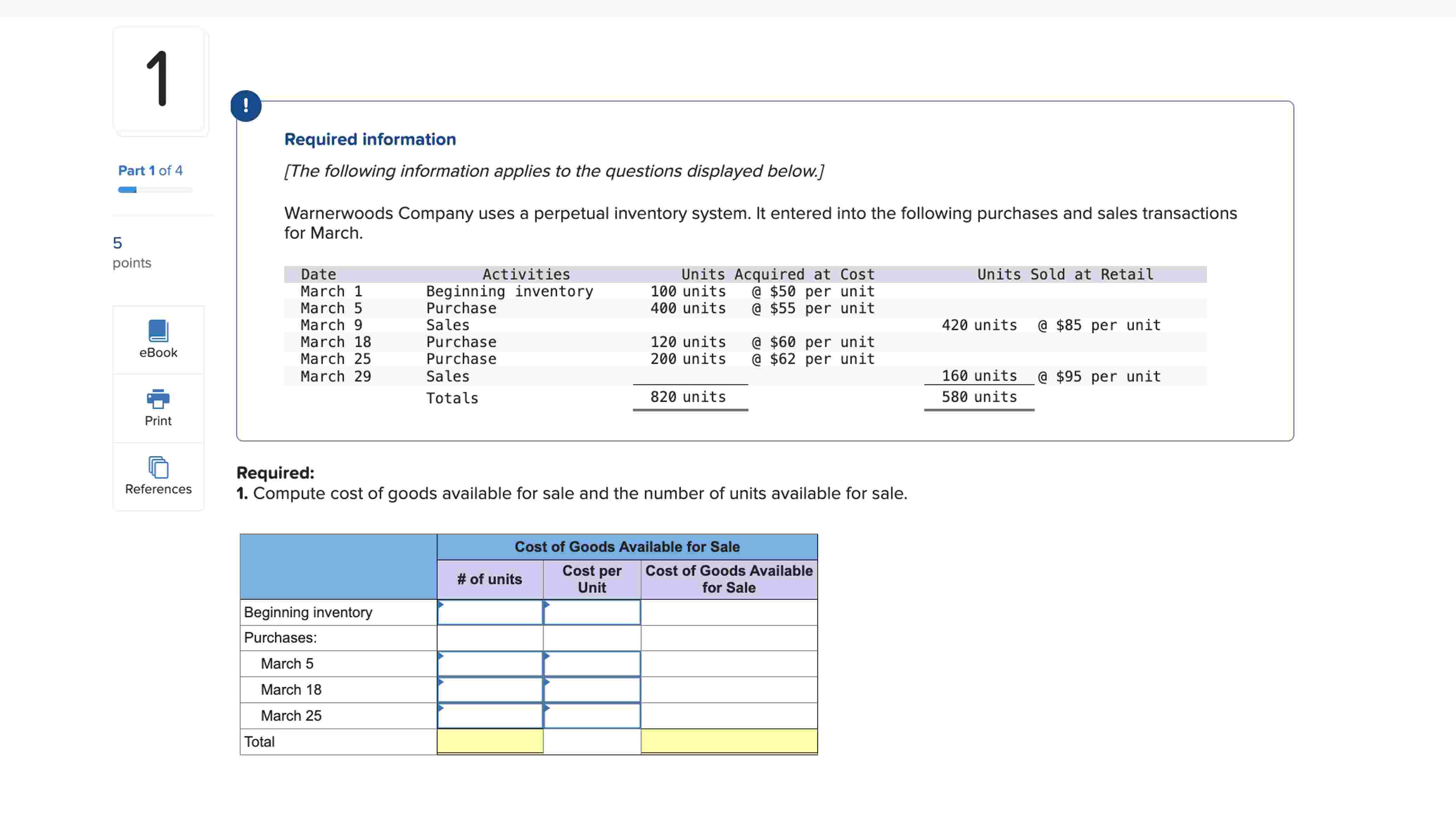 Solved Required:1. ﻿Compute cost of goods available for sale | Chegg.com