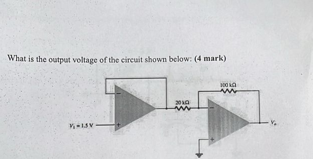 [Solved]: What is the output voltage of the circuit shown be