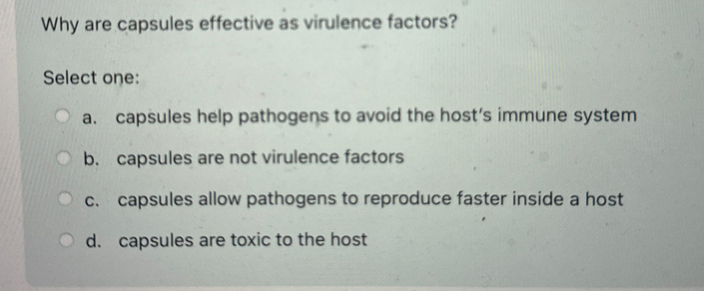 Solved Why are capsules effective as virulence | Chegg.com