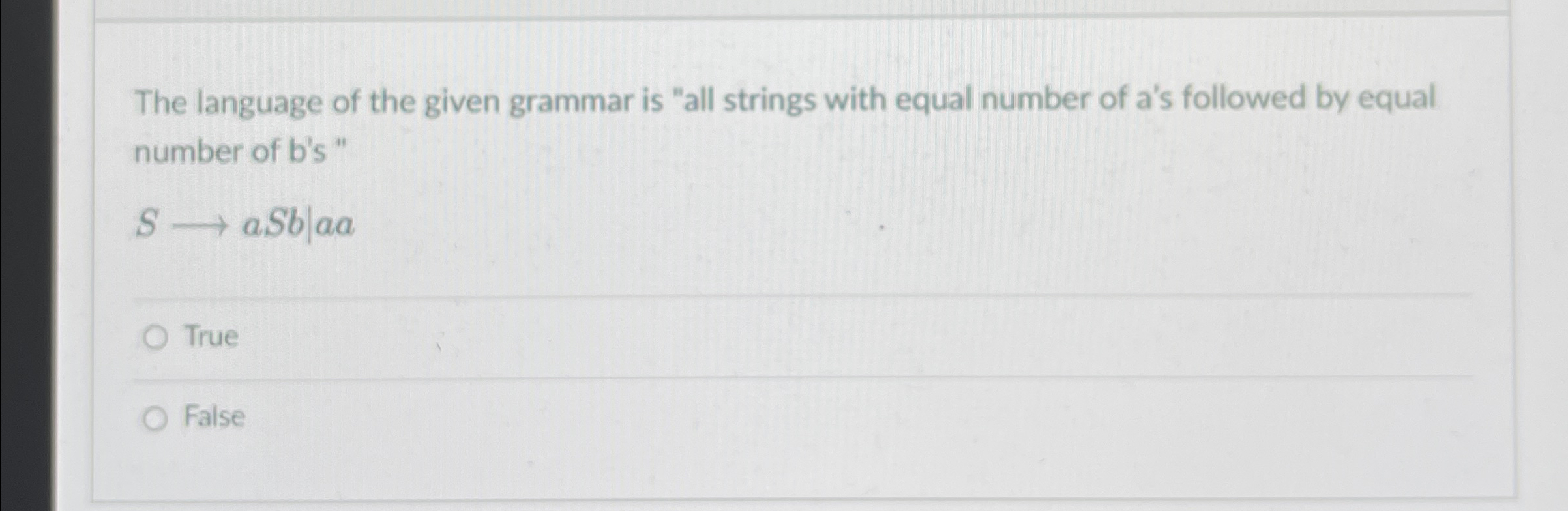 Solved The language of the given grammar is "all strings | Chegg.com