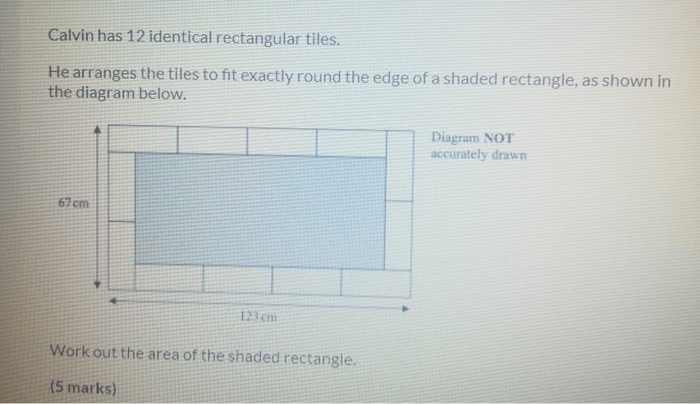 Solved Calvin has 12 identical rectangular tiles. He | Chegg.com