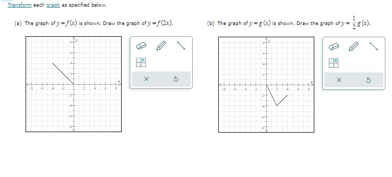 Solved Transform each graph as specified below.(a) ﻿The | Chegg.com