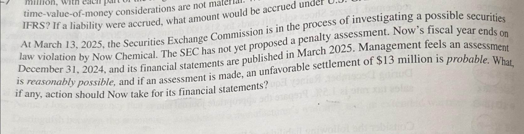 Solved time-value-of-money considerations are not ma\\nIFRS? | Chegg.com