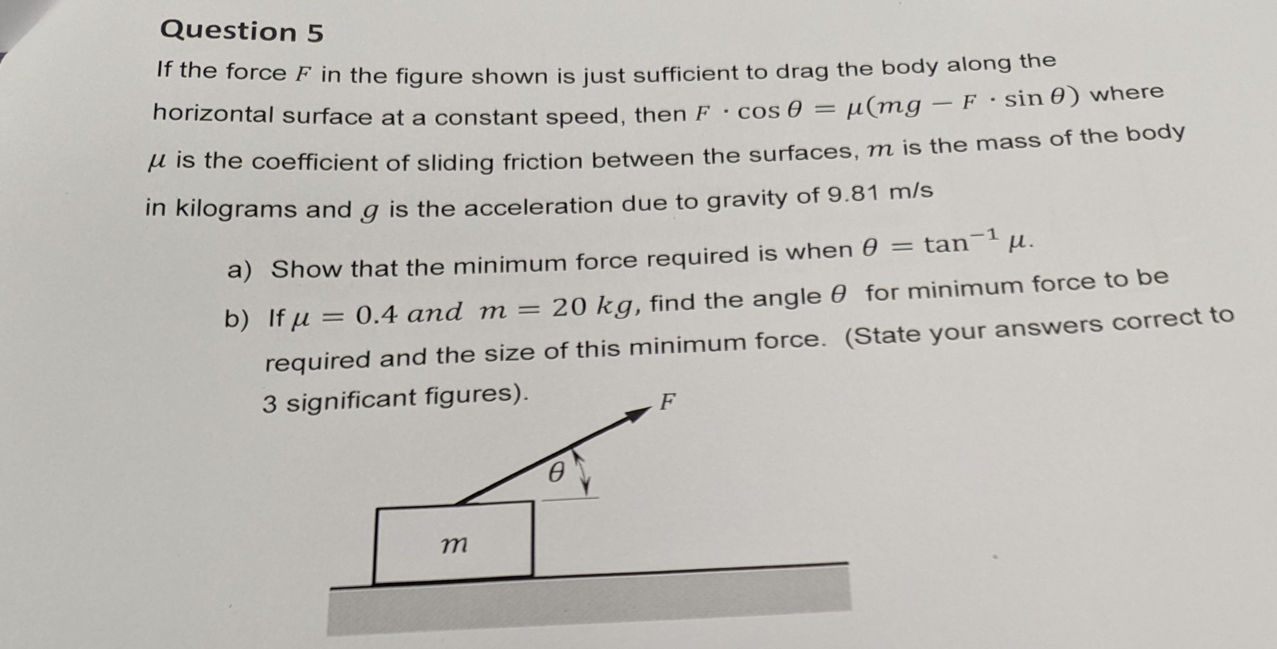 Solved using calculus and showing working out solve the | Chegg.com