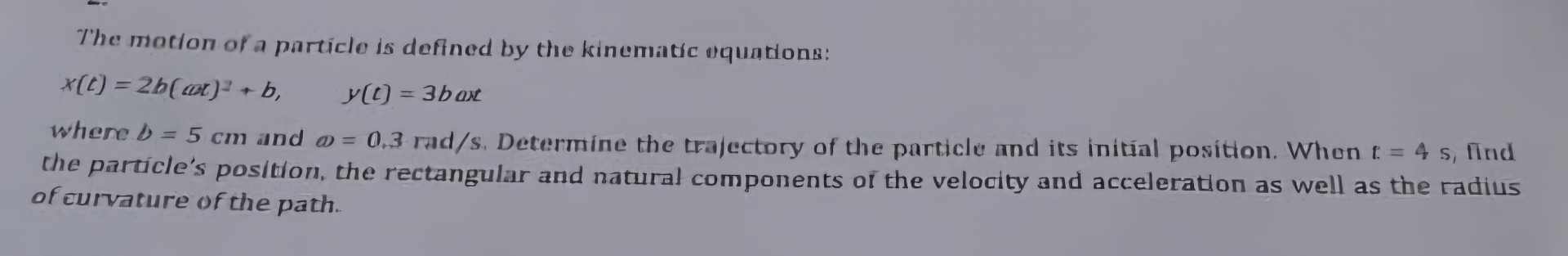 Solved The motion of a particle is deffned by the kinematic | Chegg.com