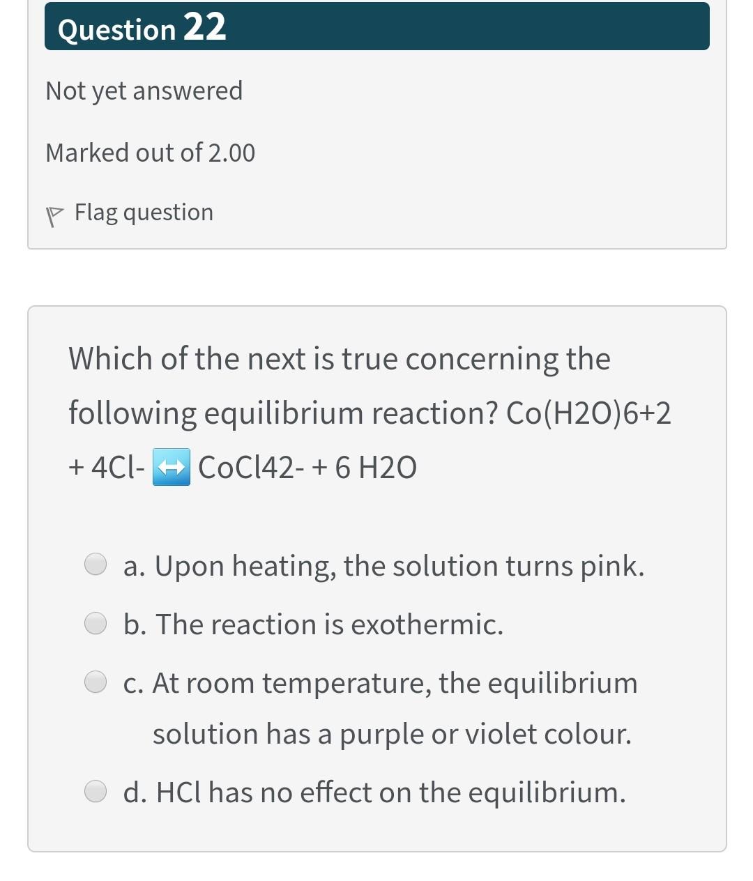 Solved Question 22 Not yet answered Marked out of 2.00 P | Chegg.com