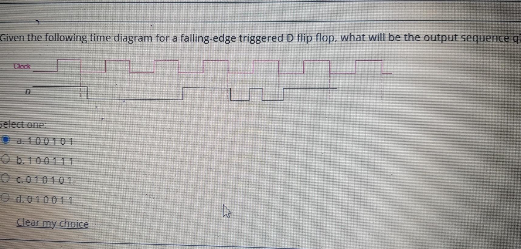 Solved Given the following time diagram for a falling-edge | Chegg.com