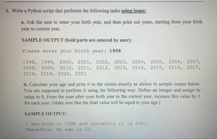 Solved Irite a Python script that performs the following | Chegg.com