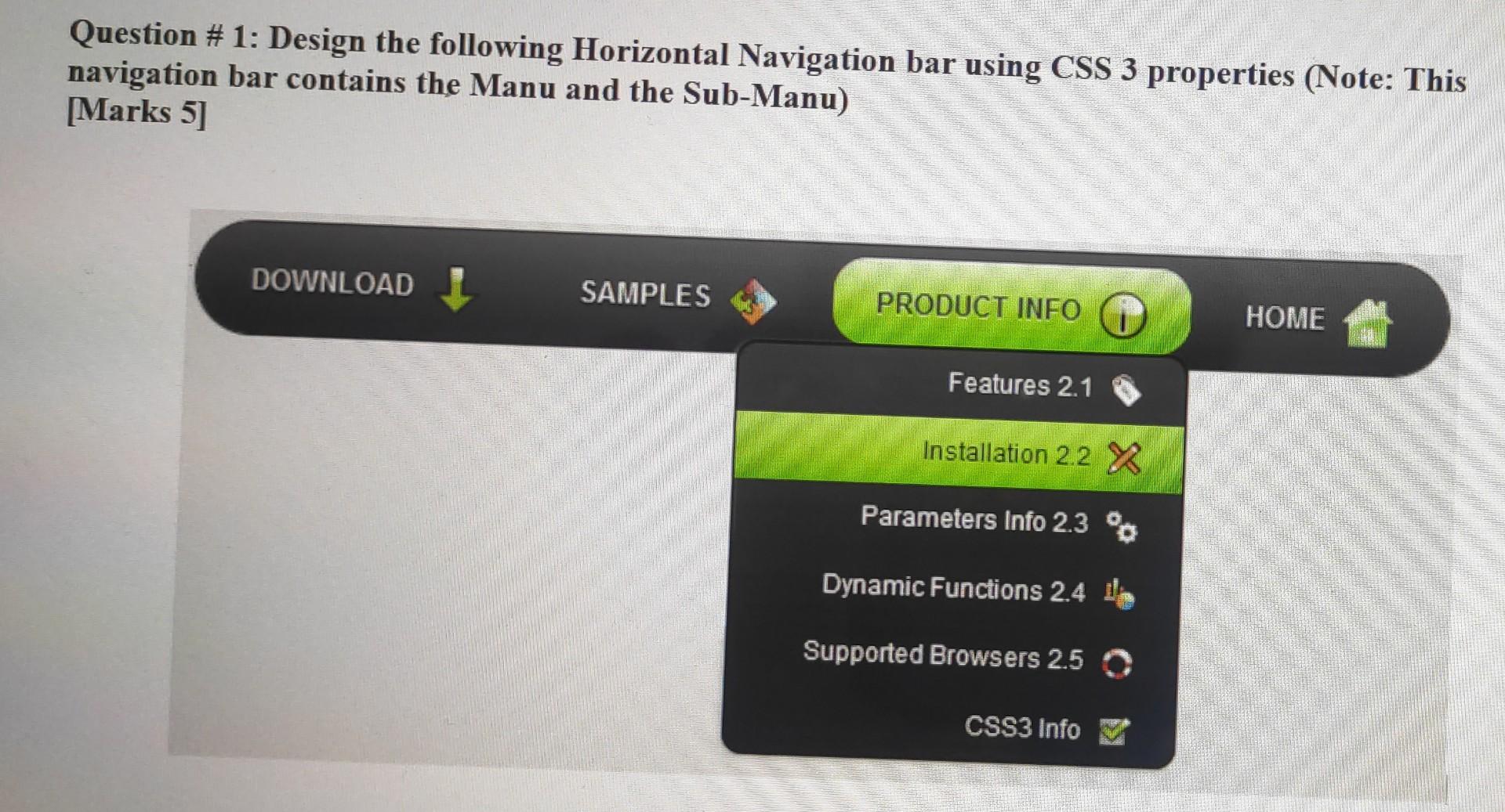 Solved Question \# 1: Design the following Horizontal | Chegg.com