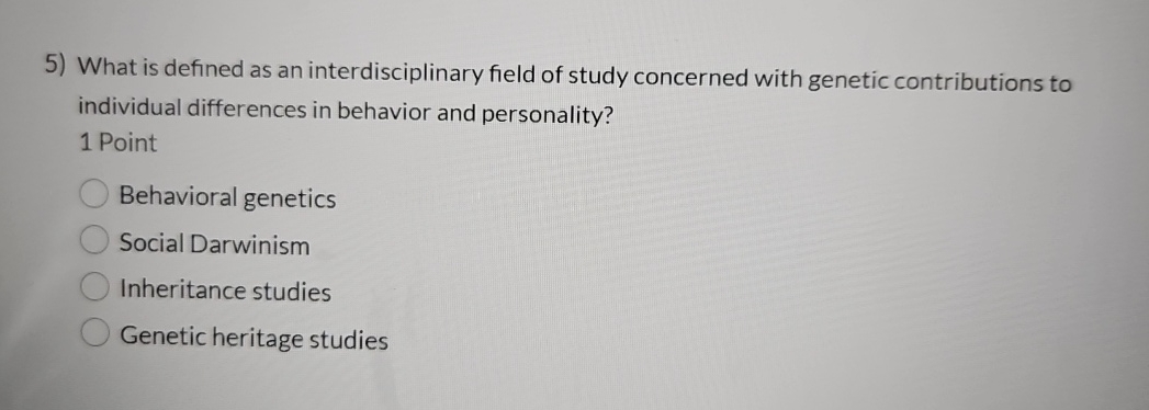 Solved What is defined as an interdisciplinary field of | Chegg.com