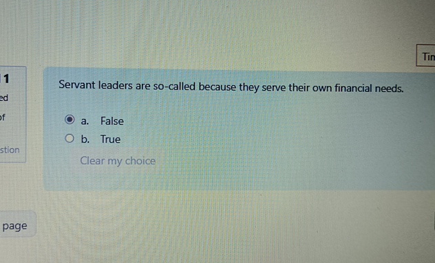 Solved Servant leaders are so-called because they serve | Chegg.com