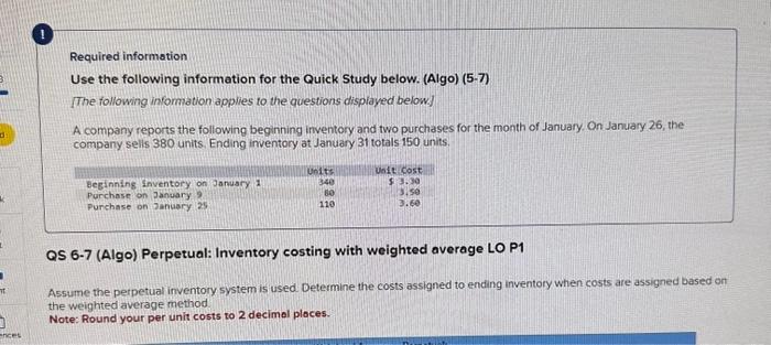 Solved Required: Assume the perpetual inventory system is | Chegg.com