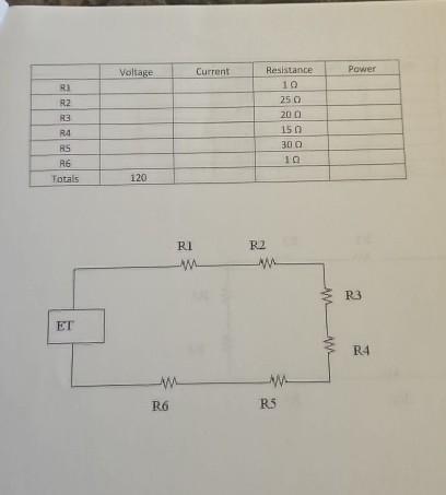 Solved \table[[,Voltage,Current,Resistance.,Power],[R3,,,10, | Chegg.com