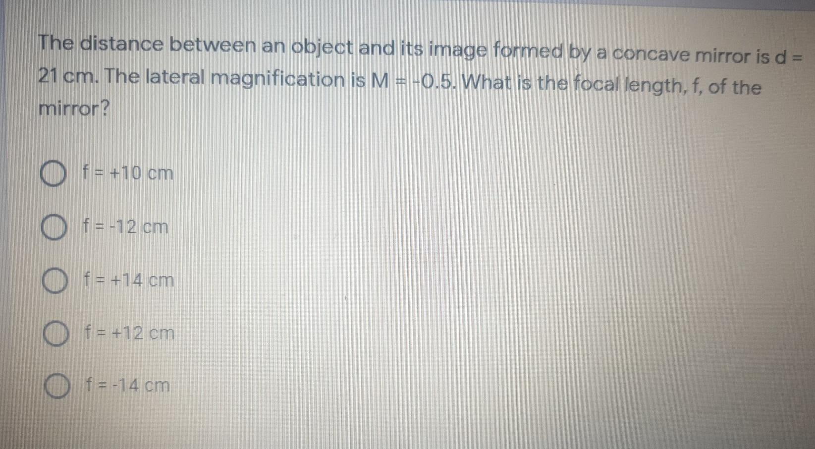 Solved The distance between an object and its image formed | Chegg.com