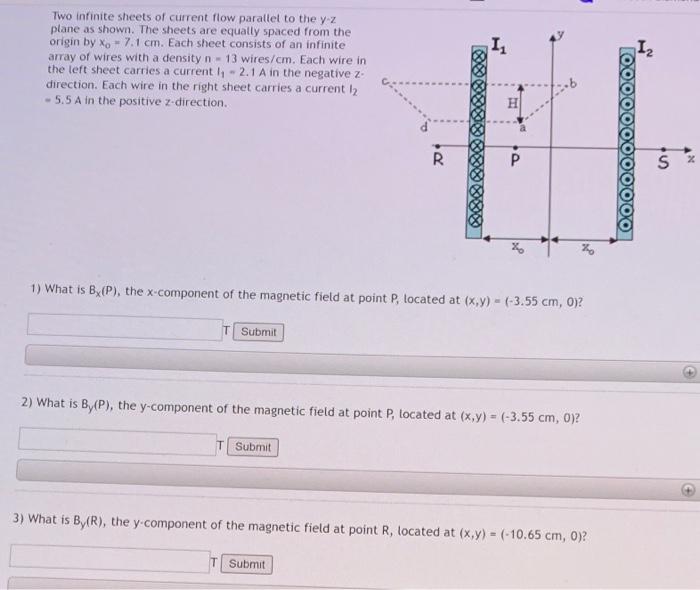 Solved I Two infinite sheets of current flow parallel to the | Chegg.com