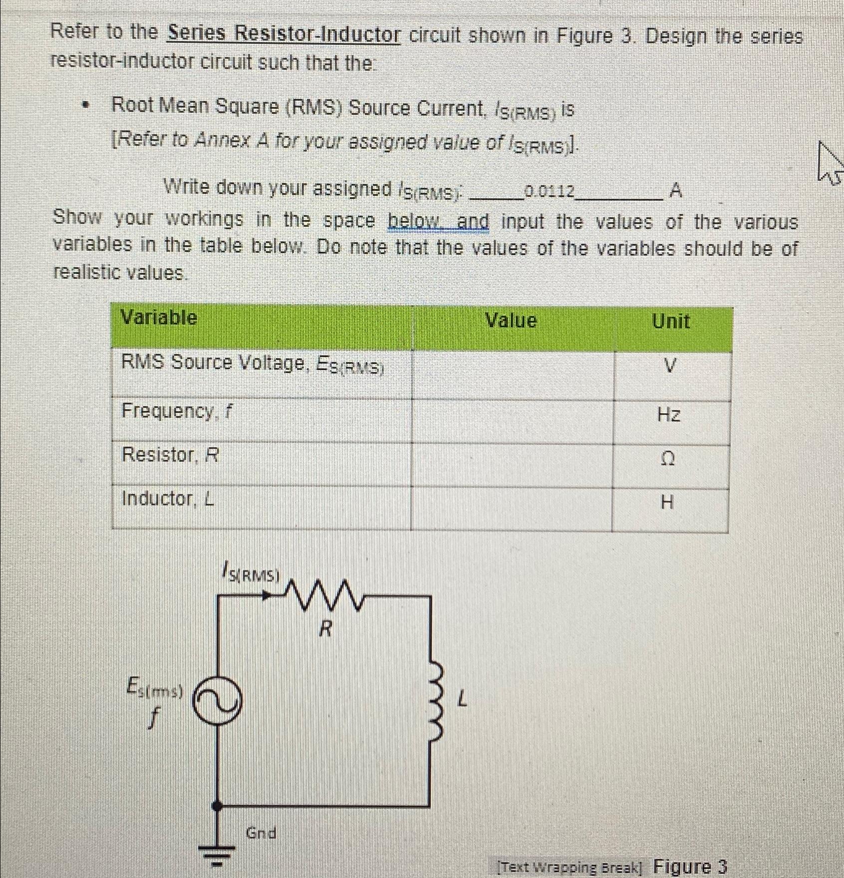Solved Refer to the Series Resistor-Inductor circuit shown | Chegg.com