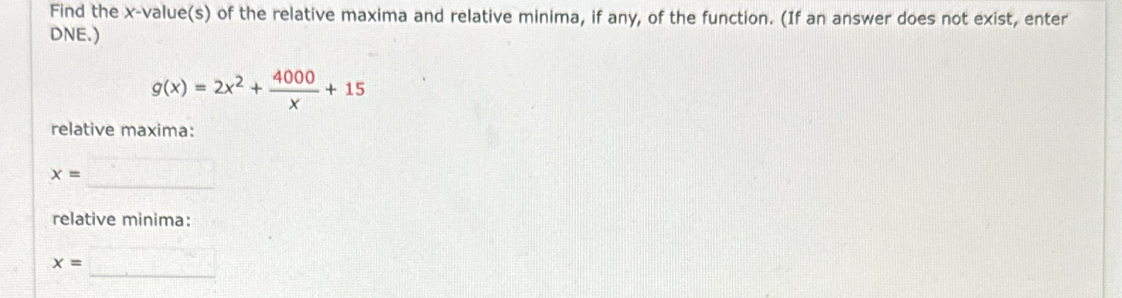 Solved Find the x-value(s) ﻿of the relative maxima and | Chegg.com