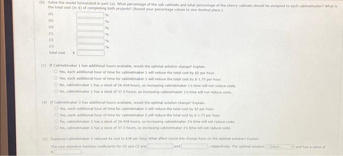 Solved a) Formulate a linear programming model that can be | Chegg.com
