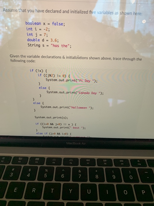 Solved Assume that you have declared and initialized five | Chegg.com