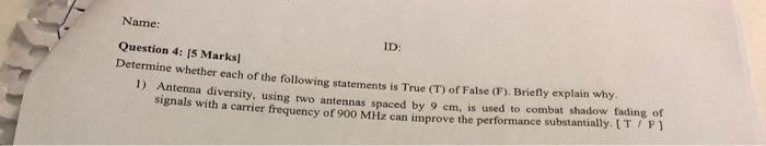 Question 4: [5 Marks] Determine whether each of the | Chegg.com