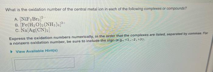Solved What is the coordination number for each of the | Chegg.com