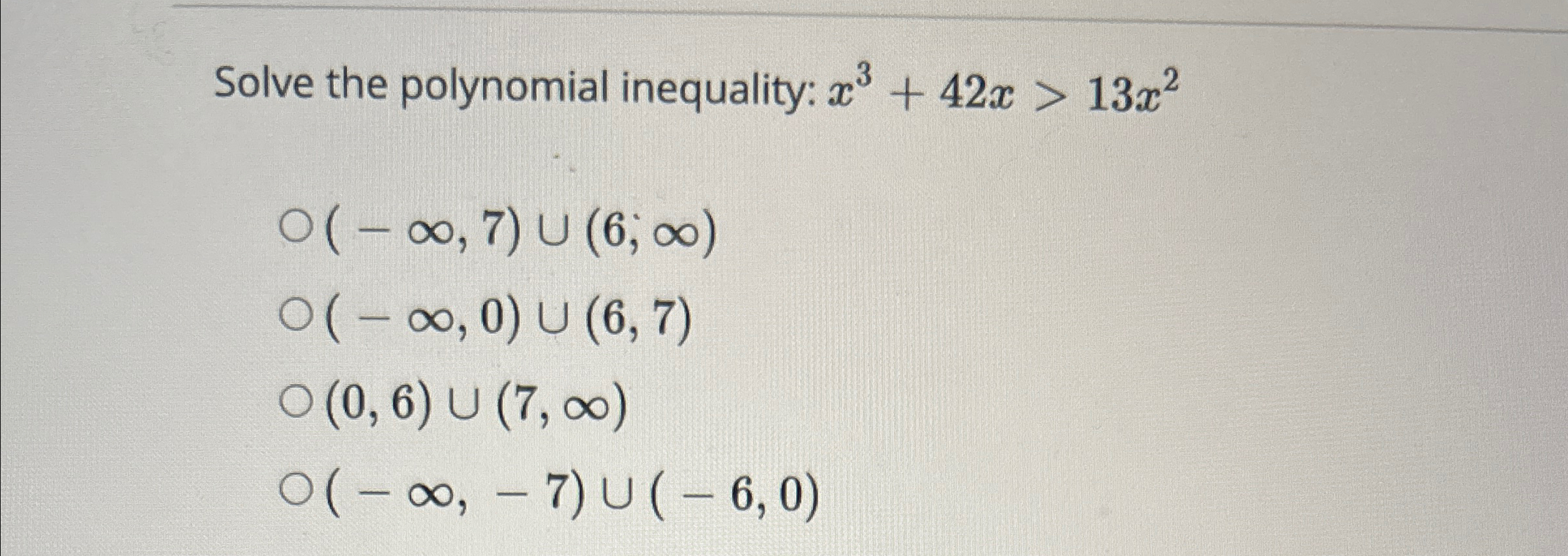 Solved Solve the polynomial inequality: | Chegg.com