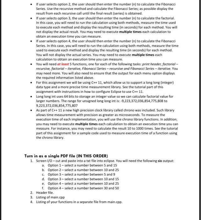 Solved Assignment 4 Assessing Recursion Performance Write