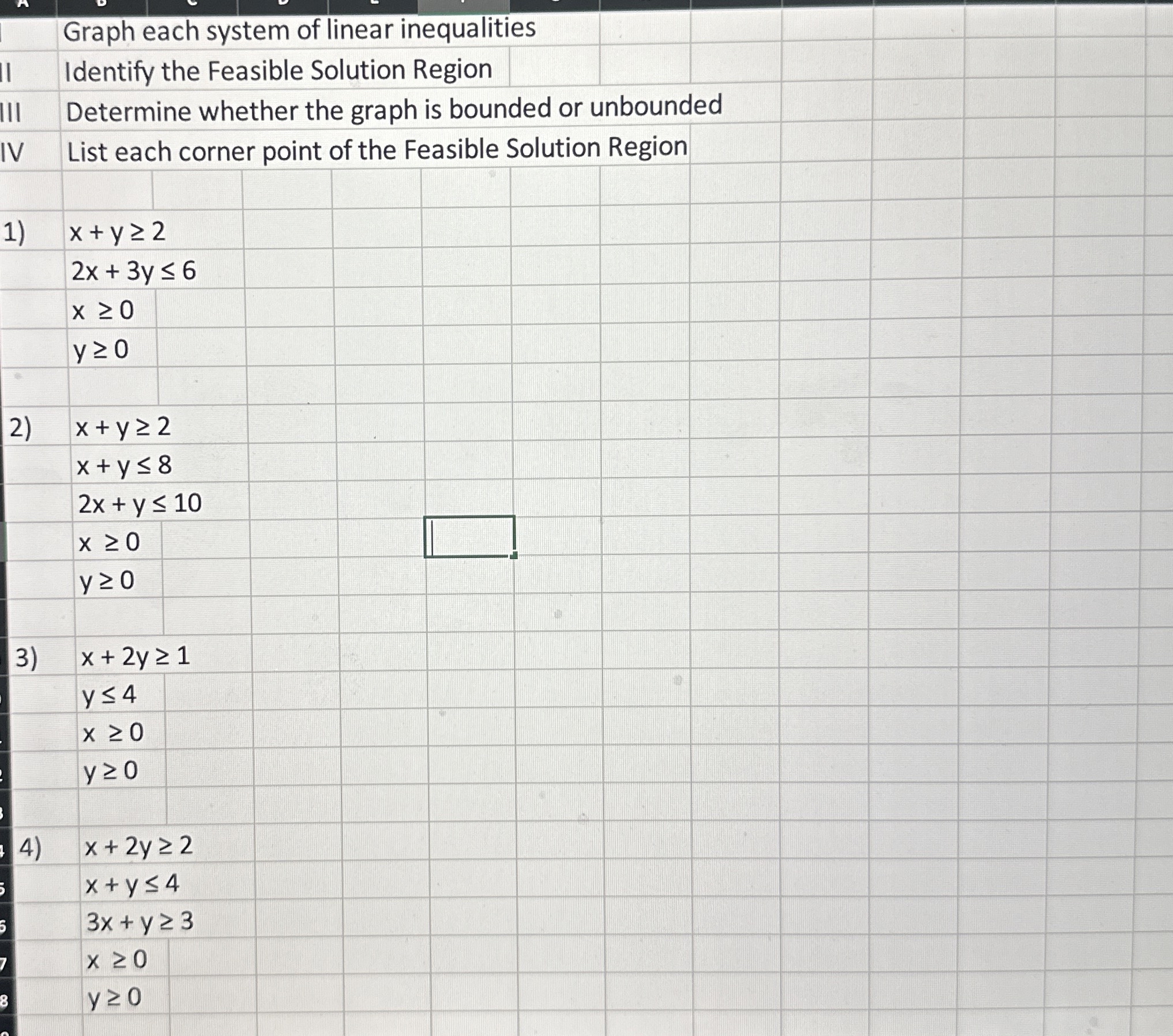 Solved Graph each system of linear inequalitiesI Identify | Chegg.com