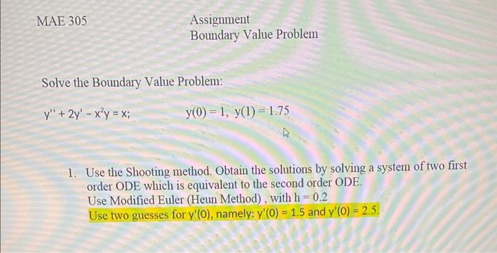 Solved Solve the Boundary Value Problem: | Chegg.com