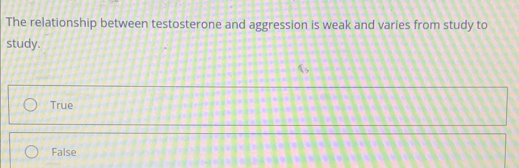 Solved The relationship between testosterone and aggression | Chegg.com