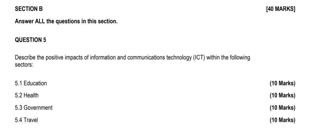 Solved SECTION B [40 MARKS] Answer ALL the questions in this | Chegg.com