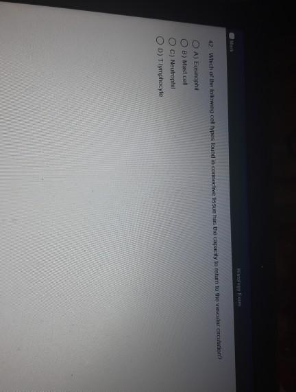 Solved 42 Which of the following coll types found in | Chegg.com