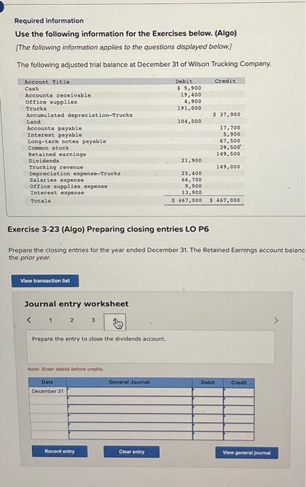 Solved Required information Use the following information | Chegg.com
