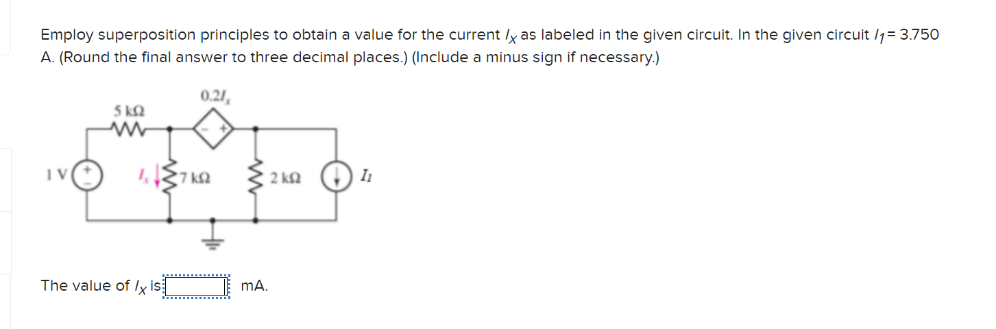 Solved Employ superposition principles to obtain a value for | Chegg.com