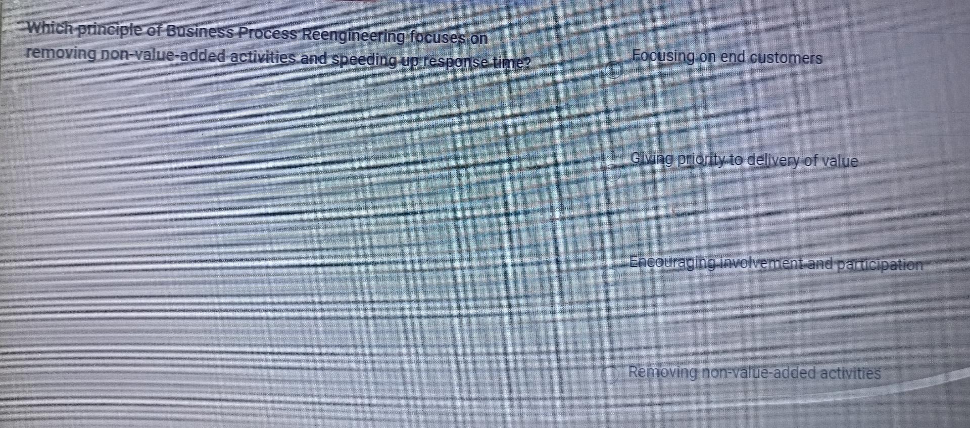 Solved Which principle of Business Process Reengineering | Chegg.com