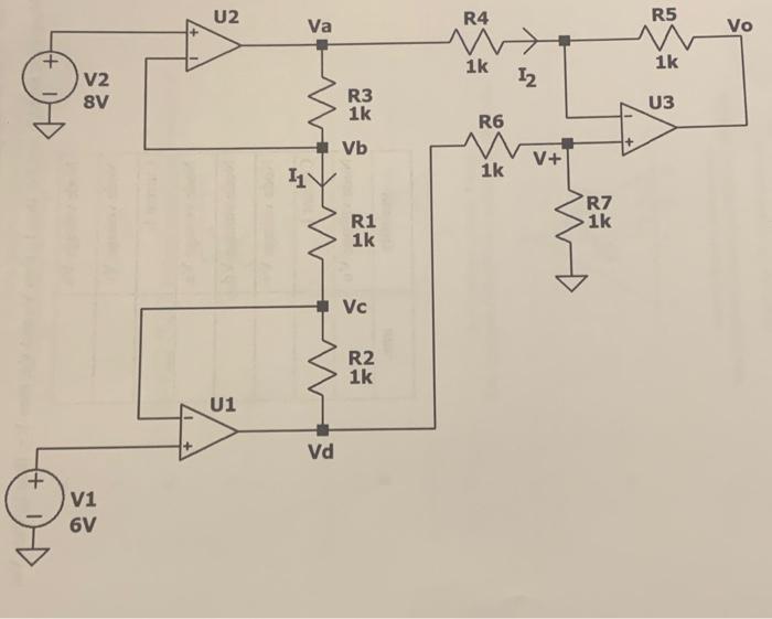 Solved ( 8 points) The op-amps in the circuit on the next | Chegg.com