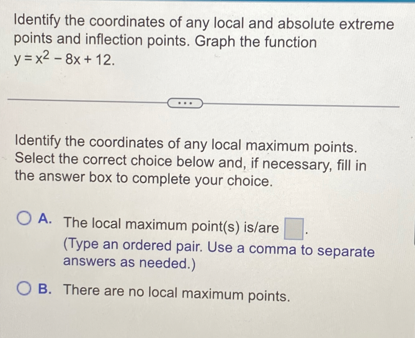 Solved Identify the coordinates of any local and absolute | Chegg.com
