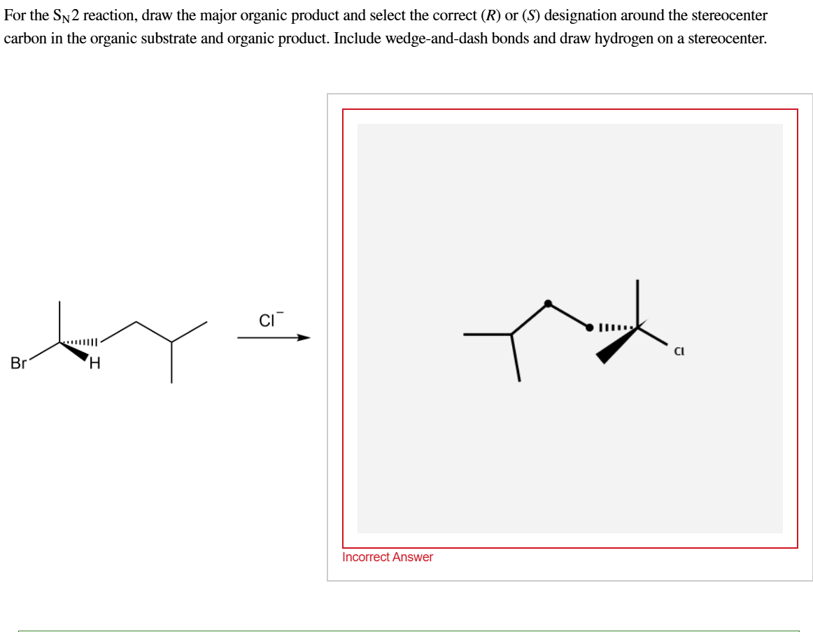 Solved For the \( \mathrm{S}_{\mathrm{N}} 2 \) ﻿reaction, | Chegg.com